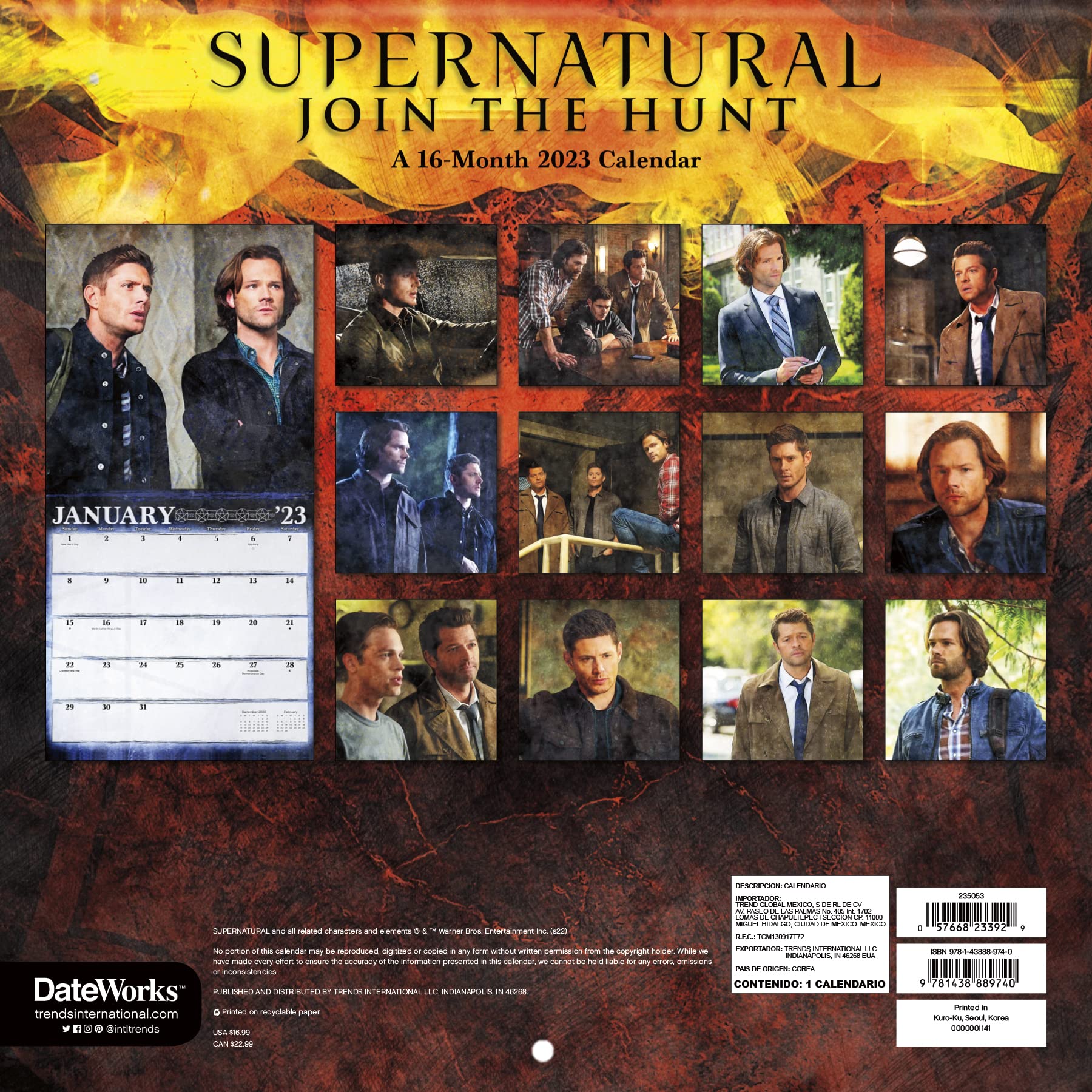 2023 Supernatural Wall Calendar