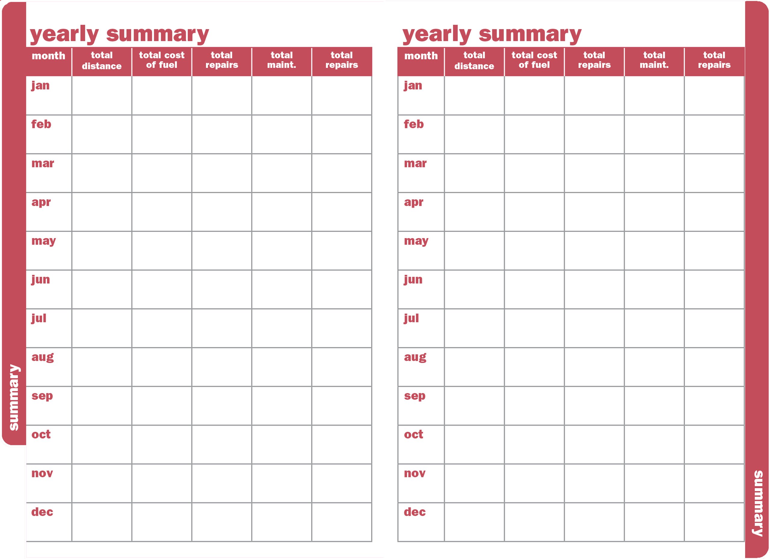 Auto Log Book (Mileage, Maintenance, and Expense Tracker)