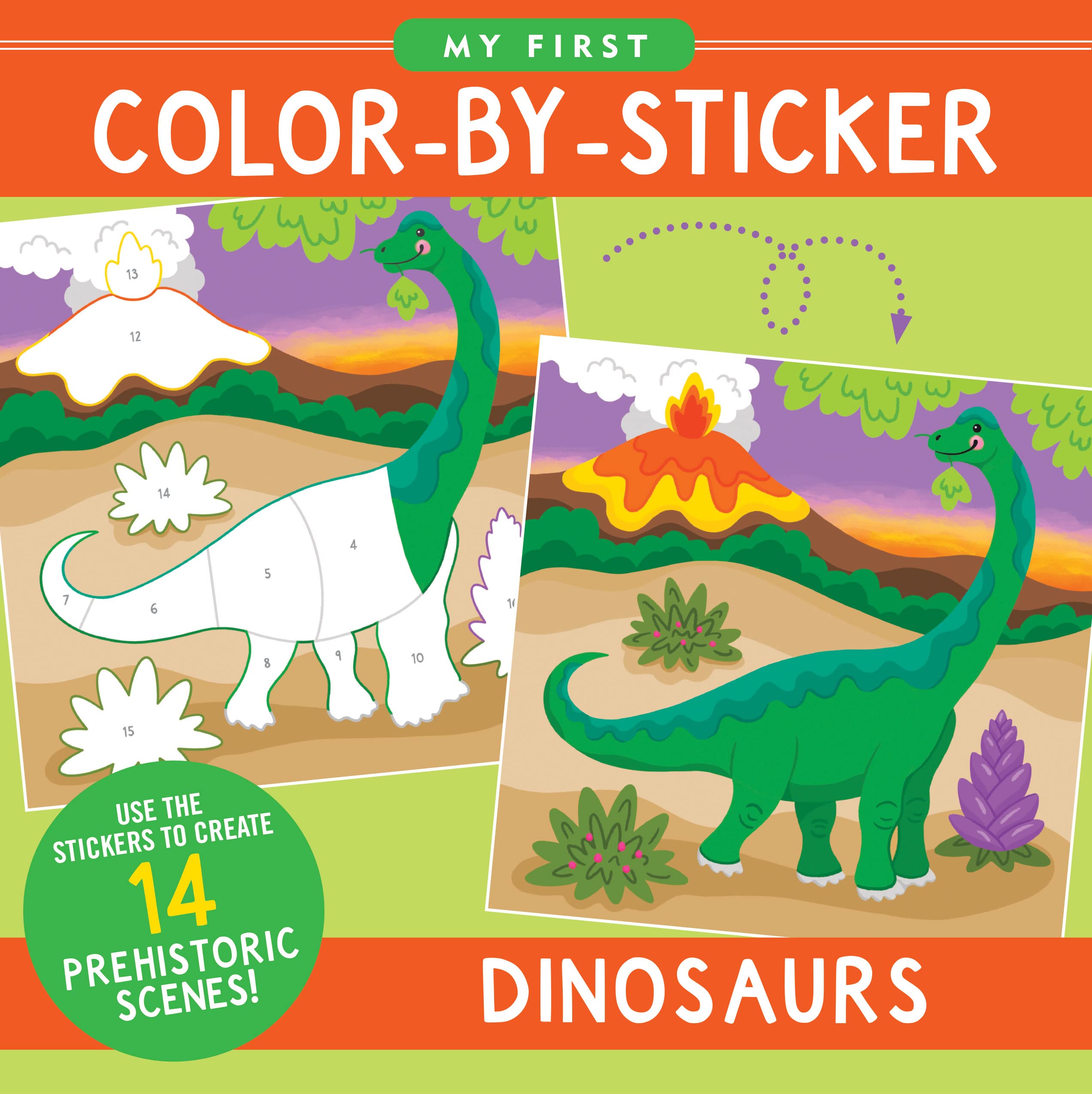 My First Color-by-Sticker Book - Dinosaurs