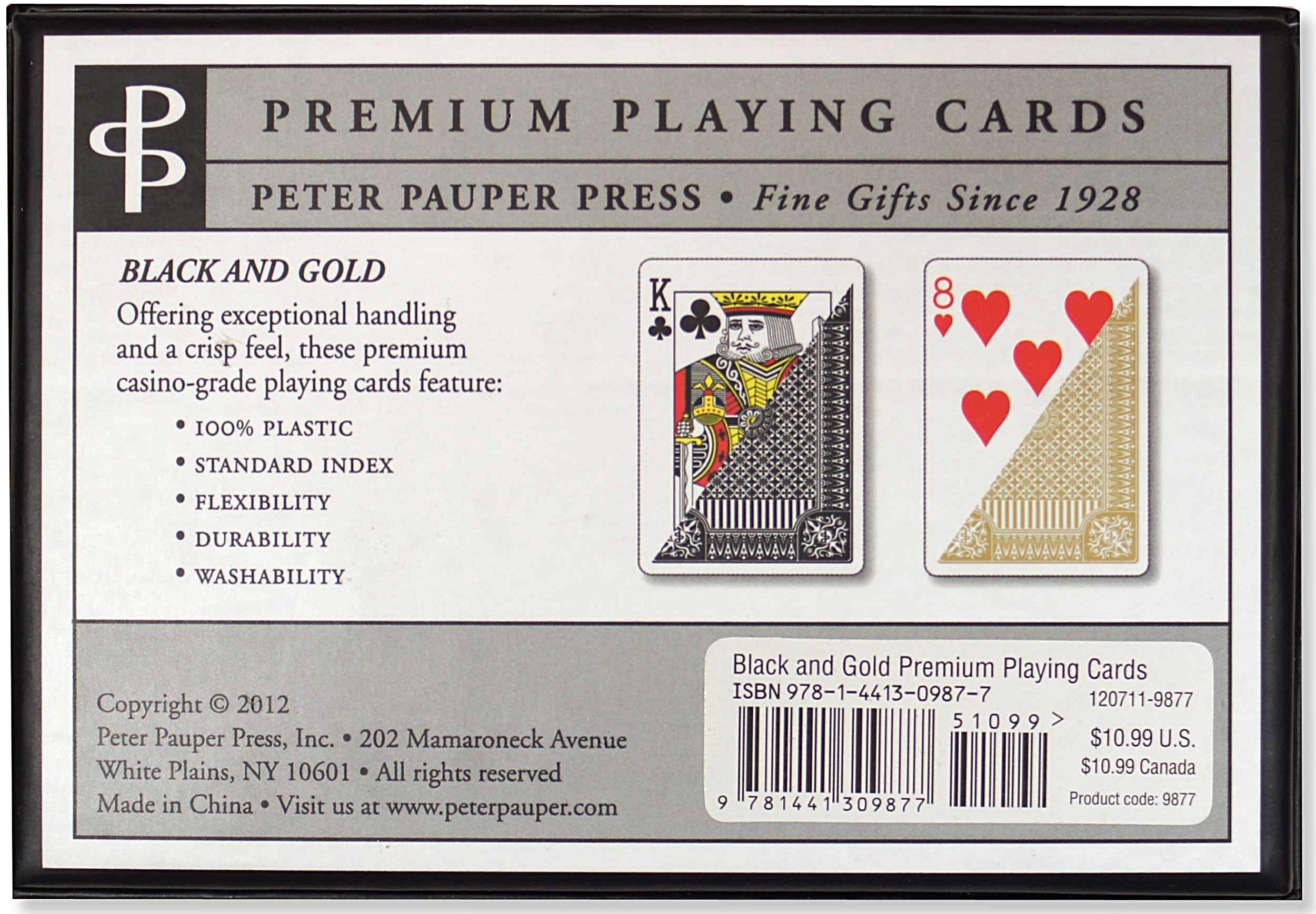 PETER PAUPER PRESS 100% Plastic Playing Cards Value Pack (4 Decks)