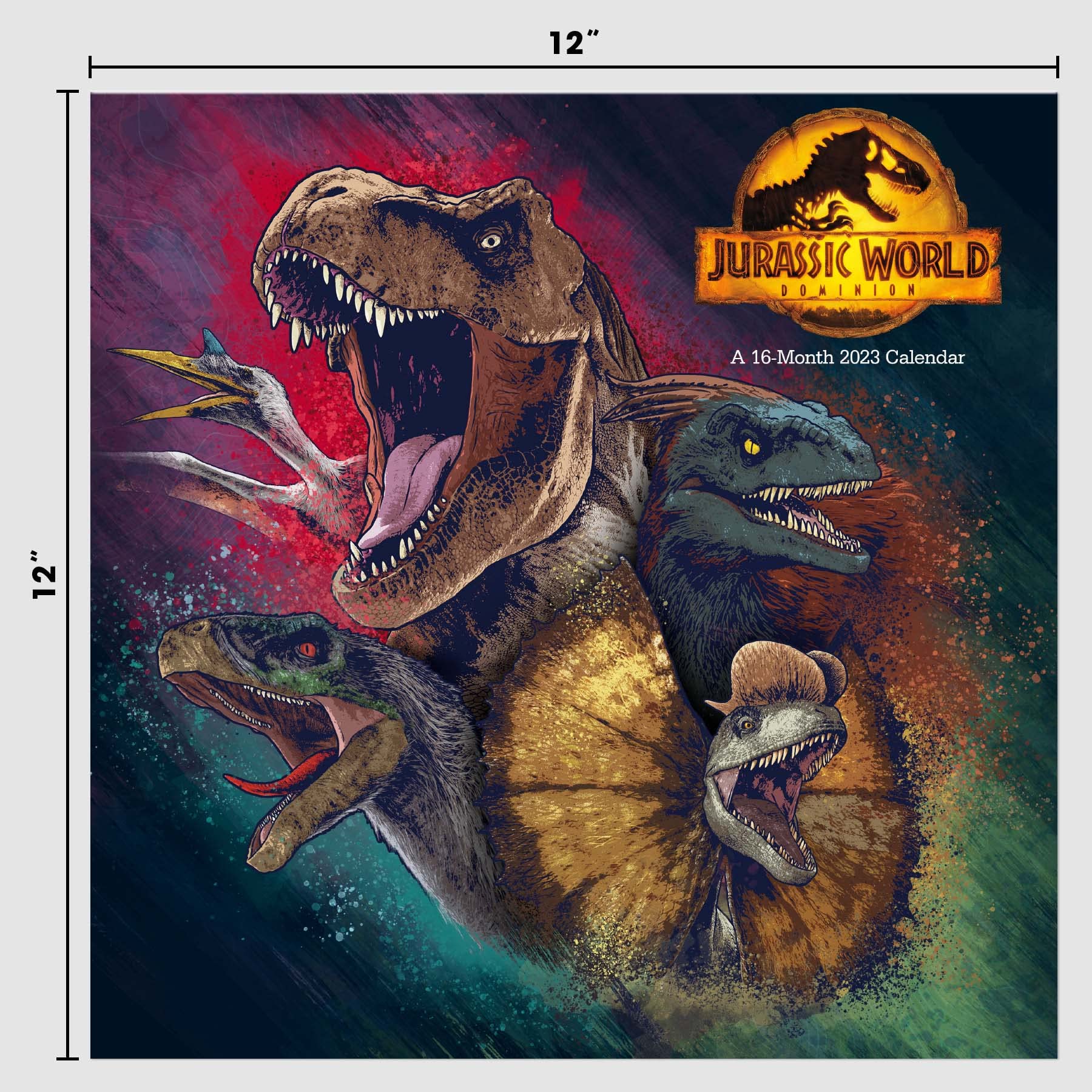 2023 Jurassic World: Dominion Wall Calendar