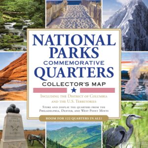 National Parks Commemorative Quarters Collector's Map 2010-2021 (includes both mints, plus the rare West Point quarter release!)