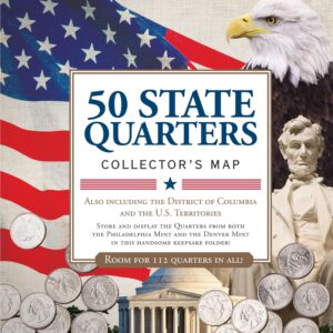 50 State Quarters Map (includes space for the Philadelphia and Denver mints!)