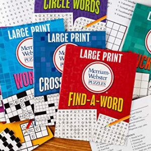 Large Print Merriam-Webster Puzzles 10 Booklet Set (Brain Games Large Print)