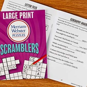 Large Print Merriam-Webster Puzzles 10 Booklet Set (Brain Games Large Print)