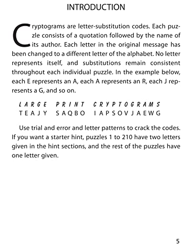 Large Print Cryptograms #2