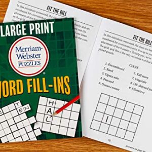 Large Print Merriam-Webster Puzzles 10 Booklet Set (Brain Games Large Print)