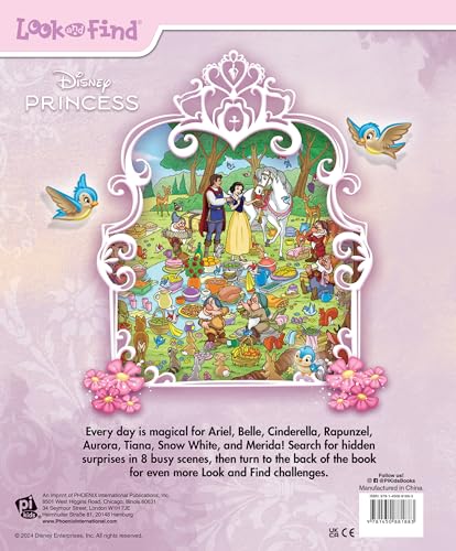 Disney Princess Cinderella, Tangled, Aladdin and More!- Look and Find Activity Book - PI Kids