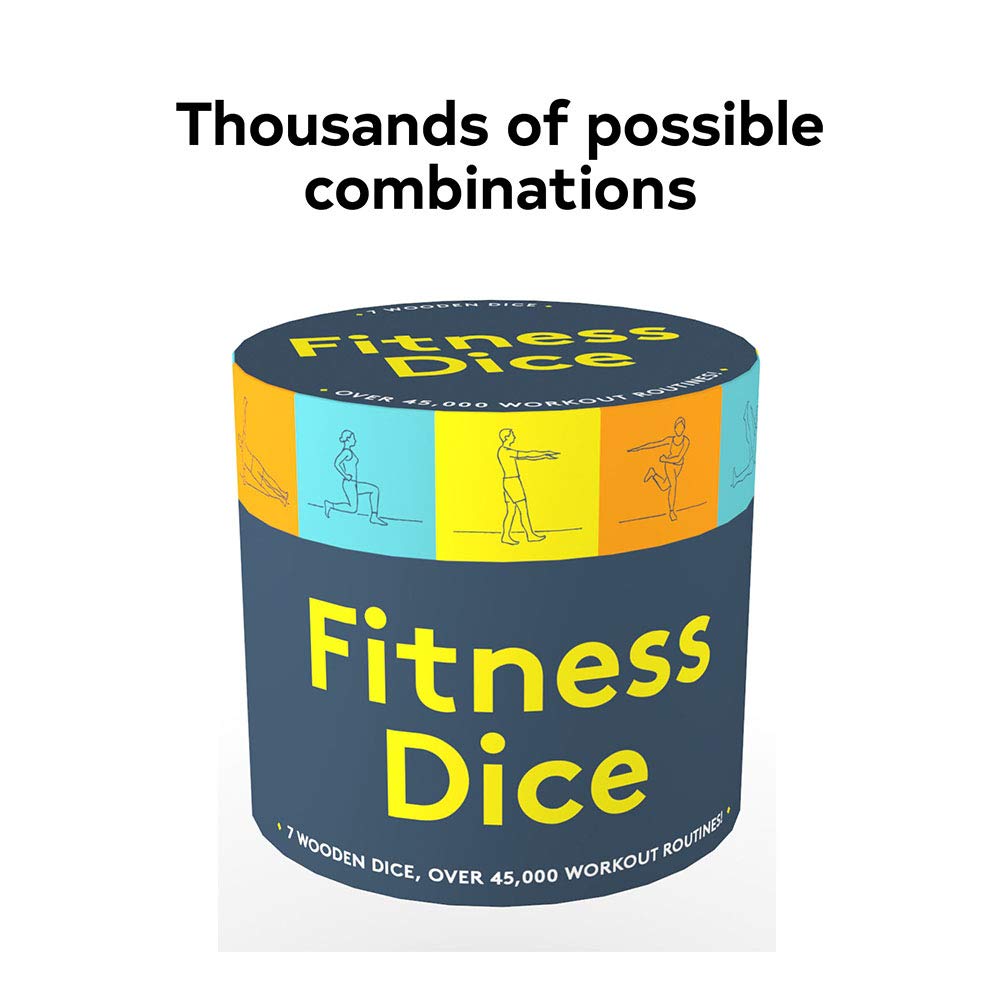 Chronicle Books Fitness Dice: 7 Wooden Dice, Over 45,000 Workout Routines