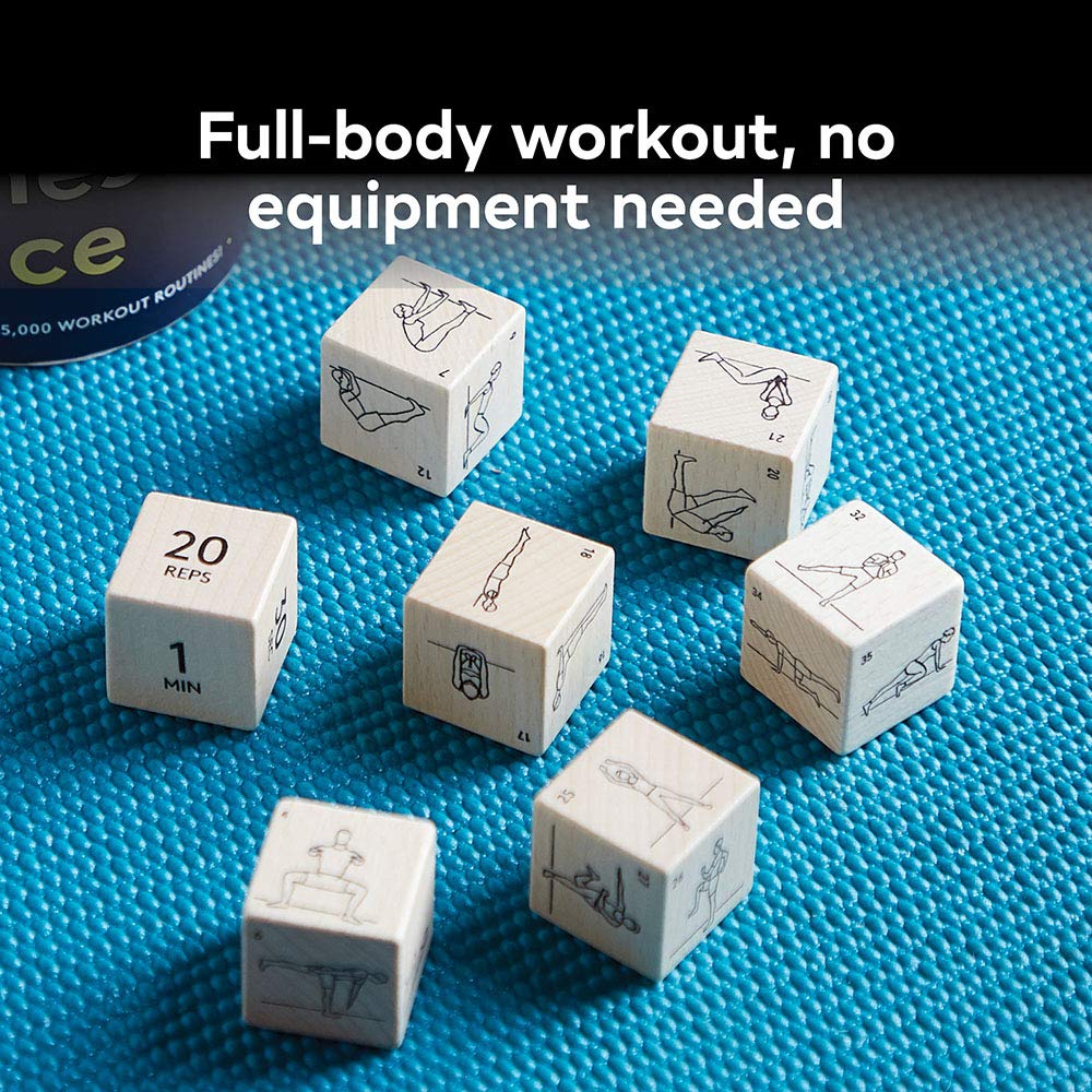 Chronicle Books Fitness Dice: 7 Wooden Dice, Over 45,000 Workout Routines