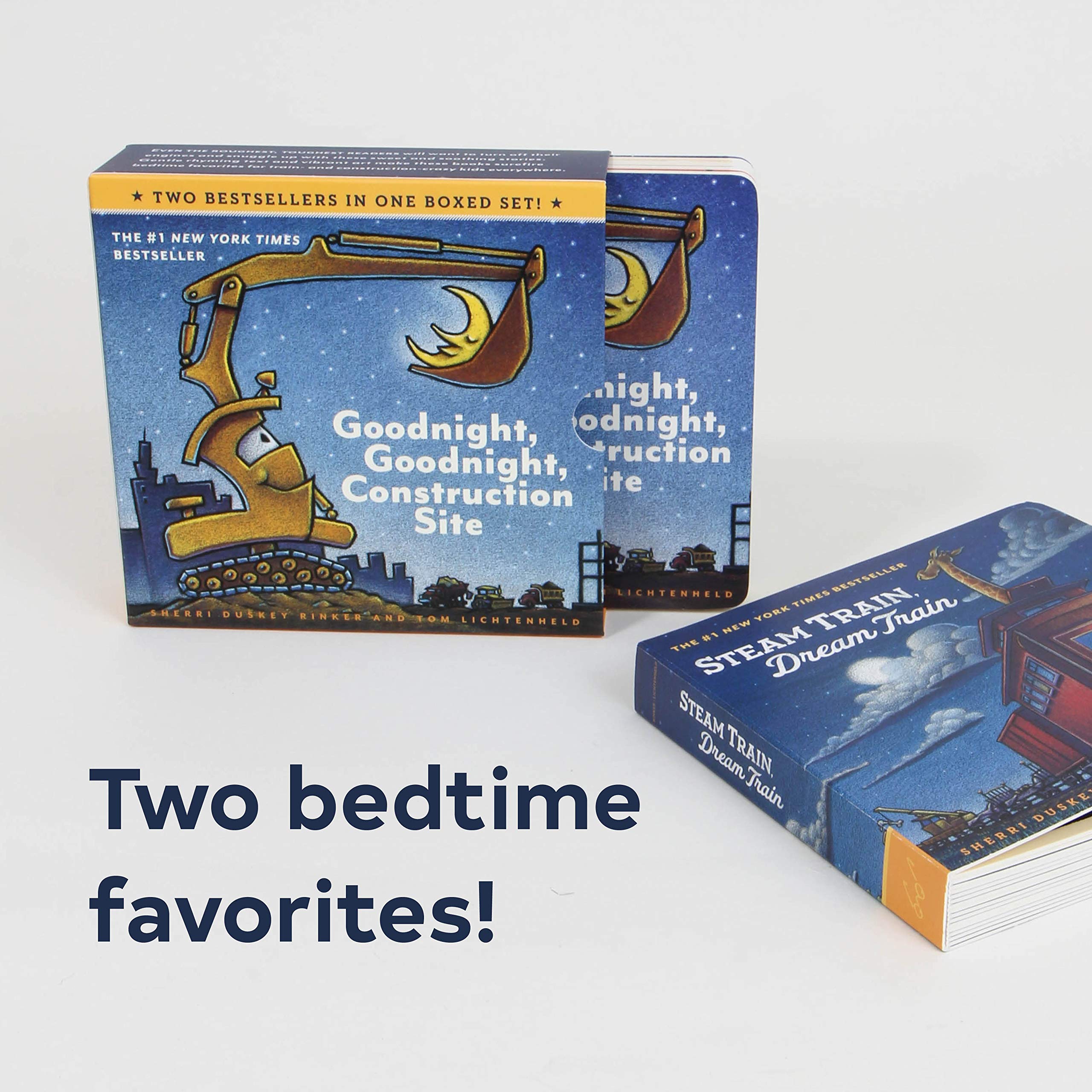 Goodnight, Goodnight, Construction Site and Steam Train, Dream Train Board Books Boxed Set