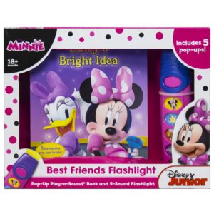 disney minnie mouse - best friends pop-up sound board book and sound flashlight toy - pi kids (play-a-sound)