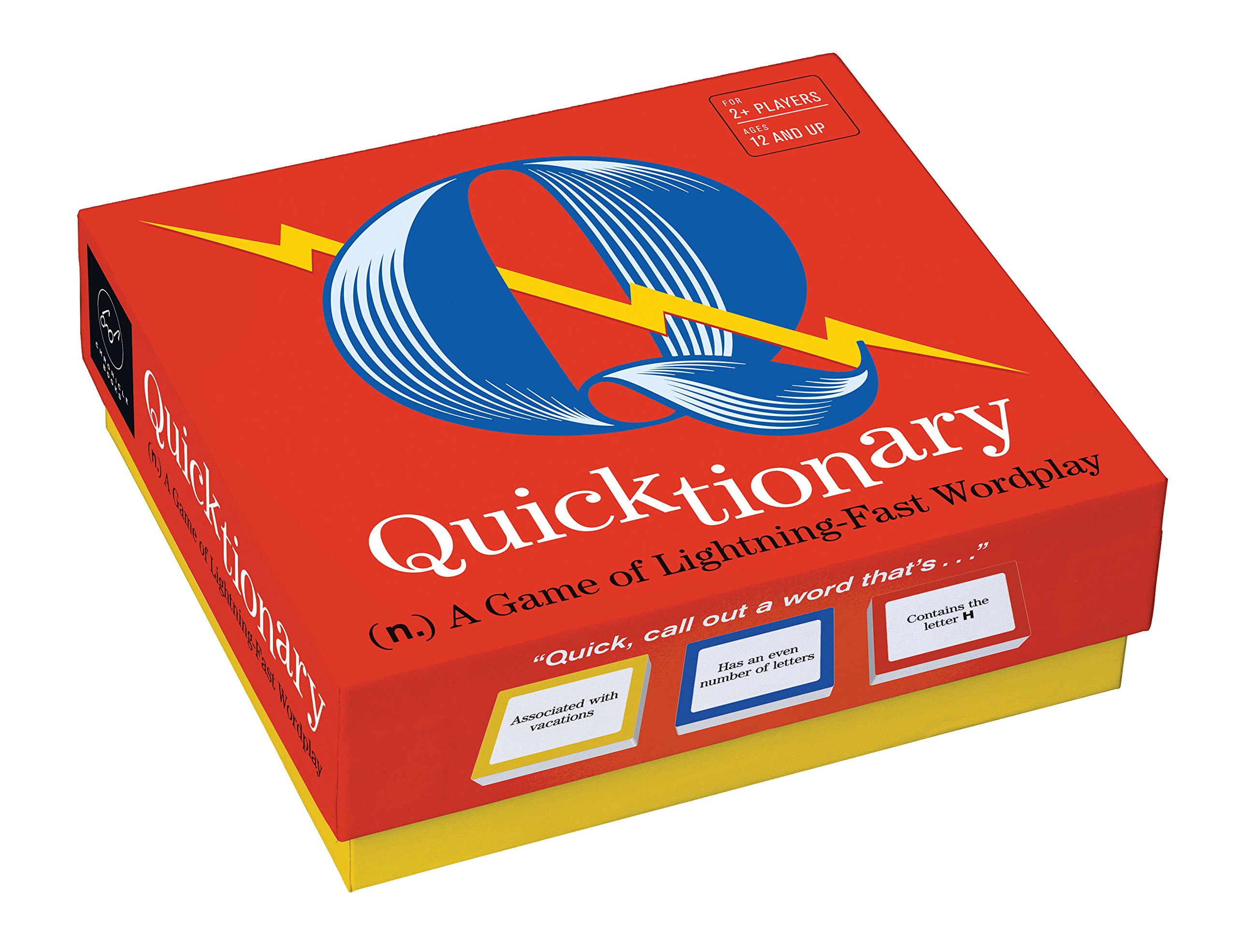 Chronicle Books Quicktionary: A Game of Lightning-Fast Wordplay, Includes 102 prompt cards; 1 rule book