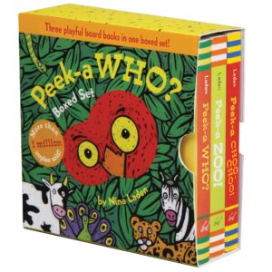 peek-a who? boxed set: (children's animal books, board books for kids)