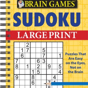 Brain Games - 2 Books in 1 - Sudoku (Large Print)