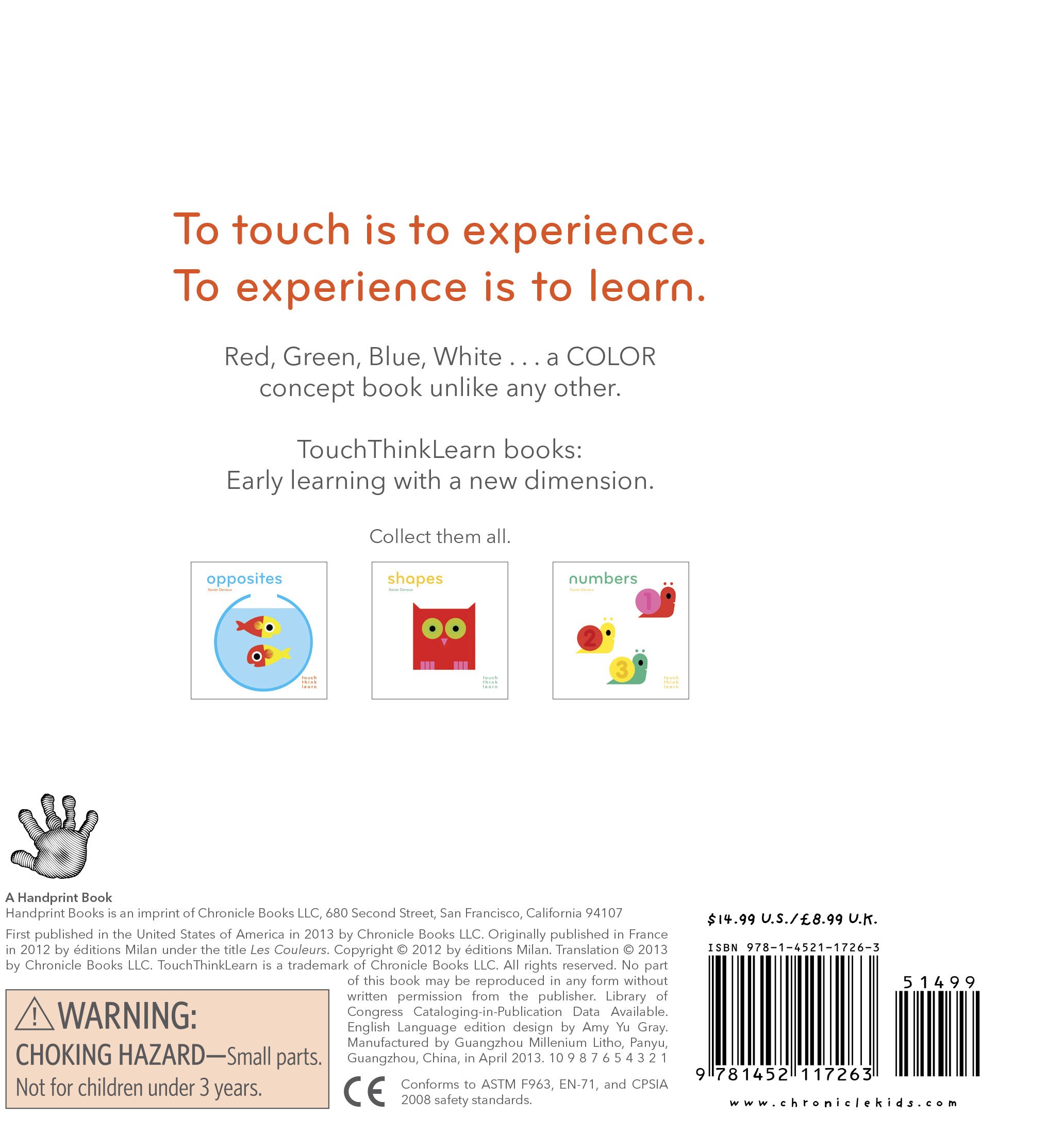 Touchthinklearn: Colors: (Early Learners book, New Baby or Baby Shower Gift)