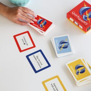 Chronicle Books Quicktionary: A Game of Lightning-Fast Wordplay, Includes 102 prompt cards; 1 rule book