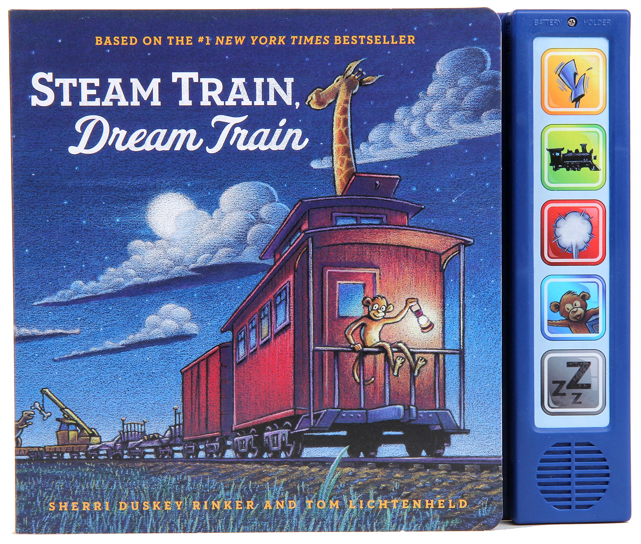 Steam Train, Dream Train Sound Book: (Sound Books for Baby, Interactive Books, Train Books for Toddlers, Children's Bedtime Stories, Train Board Books) (Goodnight, Goodnight, Construc)