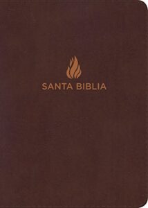 biblia reina valera 1960 tamaño manual letra grande, marrón, piel fabricada | rvr 1960 hand size bible, giant print, black, bonded leather (spanish edition)