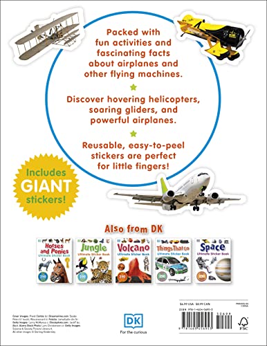 Ultimate Sticker Book: Airplanes and Other Flying Machines: More Than 250 Reusable Stickers