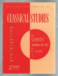 classical studies for clarinet