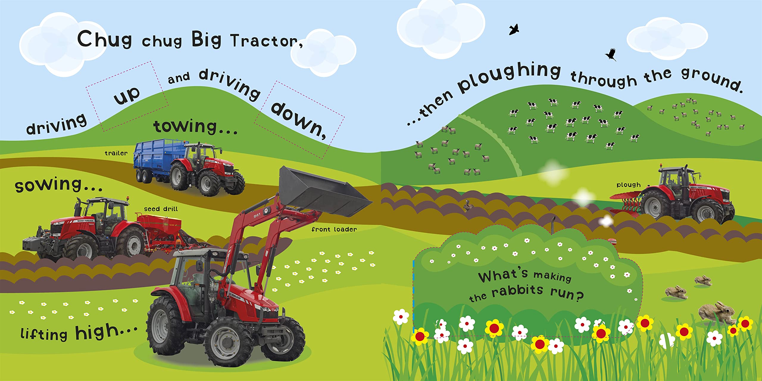 Chug, Chug Tractor: Lots of Sounds and Loads of Flaps! (Super Noisy Books)