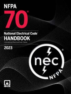 nfpa 70, national electrical code handbook, 2023 edition, with tabs