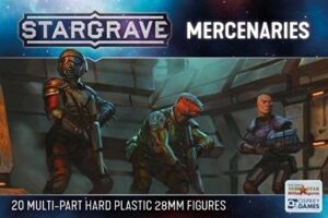 stargrave mercenaries plastic sci-fi miniatures mercenaries, 20 multi-part hard plastic figures, 28 mm