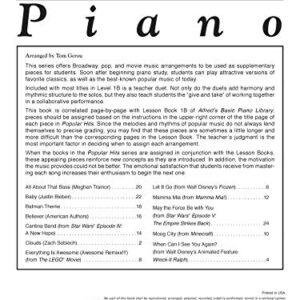 Alfred's Basic Piano Library -- Popular Hits, Bk 1B (Alfred's Basic Piano Library, Bk 1B)