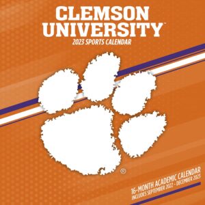 clemson tigers 2023 12x12 team wall calendar