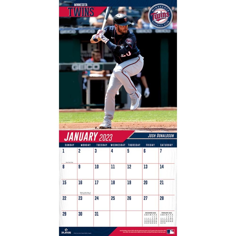 Minnesota Twins 2023 12x12 Team Wall Calendar