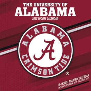 alabama crimson tide 2023 12x12 team wall calendar