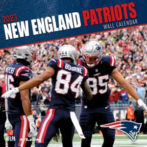 new england patriots 2023 12" x 12" team wall calendar