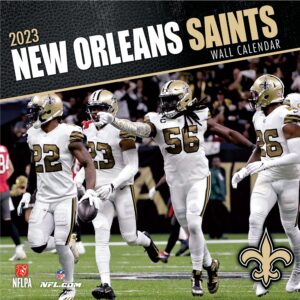 new orleans saints 2023 12" x 12" team wall calendar