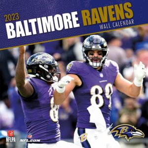 baltimore ravens 2023 12" x 12" team wall calendar