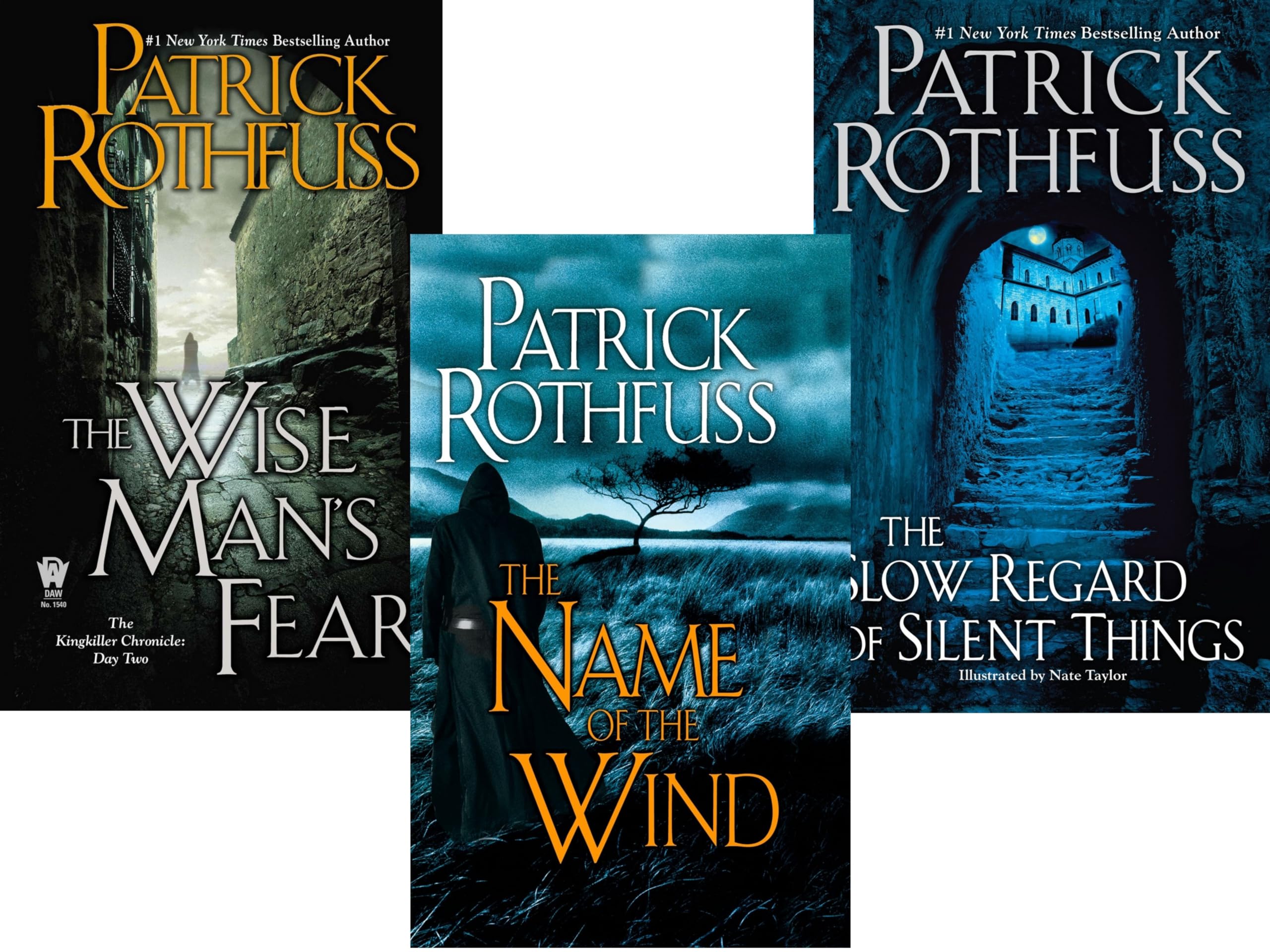 The Kingkiller Chronicle Series 3 Books Collection Set by Patrick Rothfuss (The Name of the Wind, The Wise Man's Fear & The Slow Regard of Silent Things)