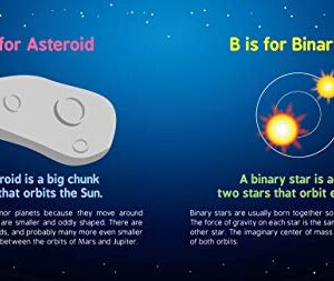 ABCs of Space: Explore Astronomy, Space, and our Solar System with this Essential STEM Board Book for Kids (Science Gifts for Kids) (Baby University)