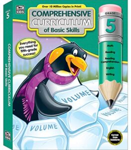 carson dellosa comprehensive curriculum of basic skills 5th grade workbooks all subjects for ages 10-11, math, reading comprehension, writing, grammar, geometry and more, grade 5 workbooks (544 pgs)