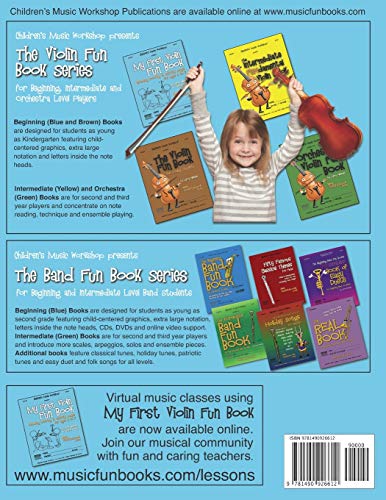 My First Violin Fun Book: including coloring & activity pages for ages 4 to 7 (The Violin Fun Book Series for Violin, Viola, Cello and Bass)