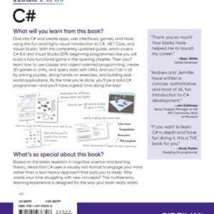 Head First C#: A Learner's Guide to Real-World Programming with C# and .NET Core