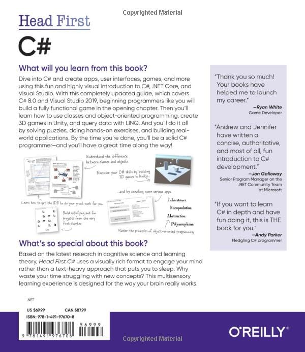 Head First C#: A Learner's Guide to Real-World Programming with C# and .NET Core