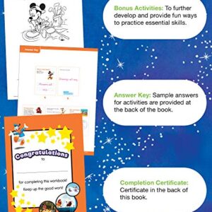 Disney Learning Preschool Basic Skills Workbook―Handwriting, Letter Recognition, Counting, Language Arts and Math Practice for Ages 4-5, Smart Skills Series (64 pgs)