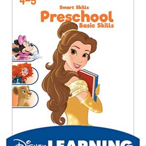 Disney Learning Preschool Basic Skills Workbook―Handwriting, Letter Recognition, Counting, Language Arts and Math Practice for Ages 4-5, Smart Skills Series (64 pgs)