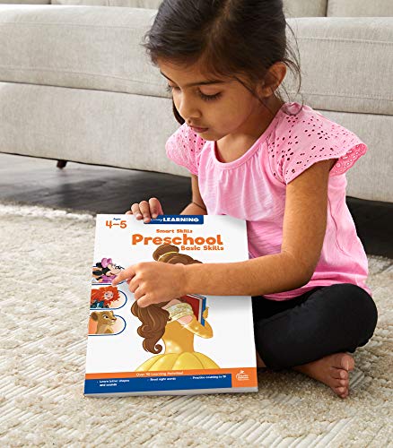 Disney Learning Preschool Basic Skills Workbook―Handwriting, Letter Recognition, Counting, Language Arts and Math Practice for Ages 4-5, Smart Skills Series (64 pgs)