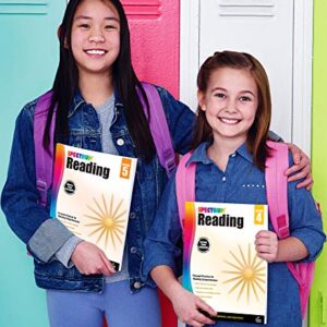 Spectrum Reading Comprehension Grade 4 Workbooks, Spectrum Grade 4 Nonfiction and Fiction Reading Comprehension, Summarizing Stories and Identifying Themes, and Critical Thinking Skills