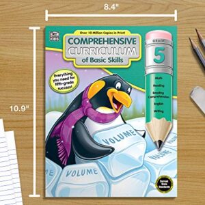 Carson Dellosa Comprehensive Curriculum of Basic Skills 5th Grade Workbooks All Subjects for Ages 10-11, Math, Reading Comprehension, Writing, Grammar, Geometry and More, Grade 5 Workbooks (544 pgs)