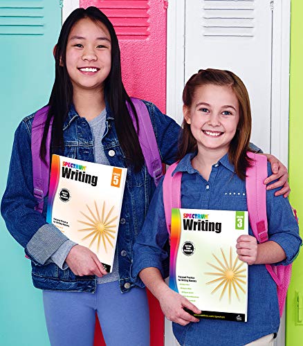 Spectrum Writing Grade 3, Ages 8 to 9, 3rd Grade Writing Workbook, Informative, Opinion, News Report, Letter, and Story Writing Prompts, Writing Practice for Kids - 136 Pages