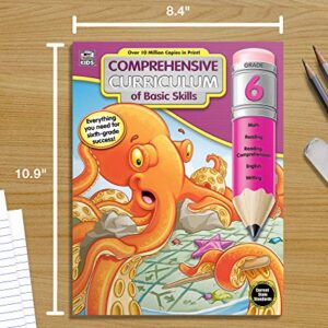 Carson Dellosa Comprehensive Curriculum of Basic Skills 6th Grade Workbooks All Subjects for Ages 11-12, Math, Reading Comprehension, Writing, Grammar, Fractions, Geometry, Grade 6 Workbooks (544 pgs)