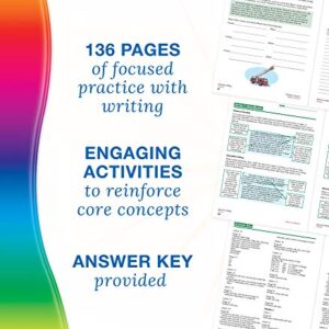 Spectrum 7th Grade Writing Workbooks, Ages 12 to 13, 7th Grade Writing, Informative, Argumentative, Comparative, and Fiction Story Writing Prompts, Writing Practice for Kids - 136 Pages