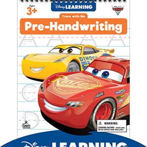 Disney Learning Cars 3 Trace With Me Pre-Handwriting Tracing Books for Kids Ages 3-5, Preschool Shapes and Letter Tracing Wipe Clean Workbook, Dry Erase Handwriting Practice Book for Kids, Pre K +